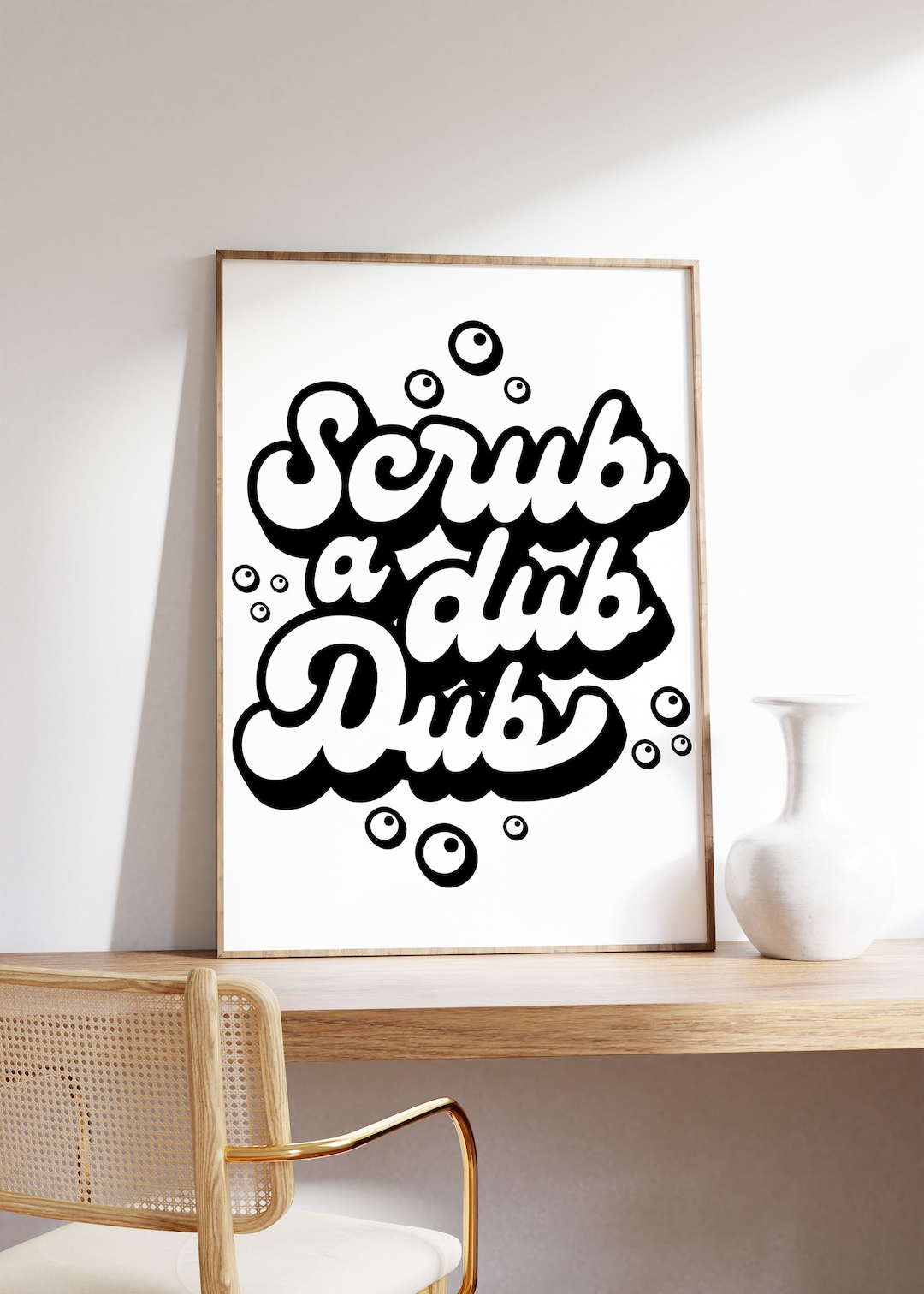 Scrub a Dub Dub Print - Kids Bathroom Wall Art - Kids Bathtub Print ...