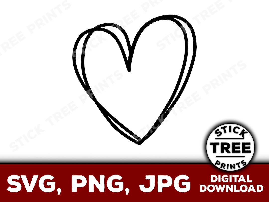 Heart Frame SVG - Heart Svg, Hand Drawn Heart, Heart Shape Svg, Open ...