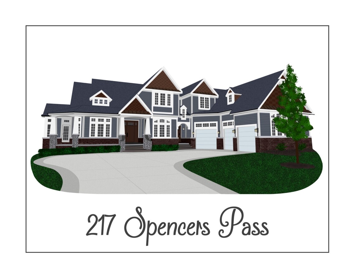 Custom House Portrait, Personalized House Portrait, Housewarming Gift ...