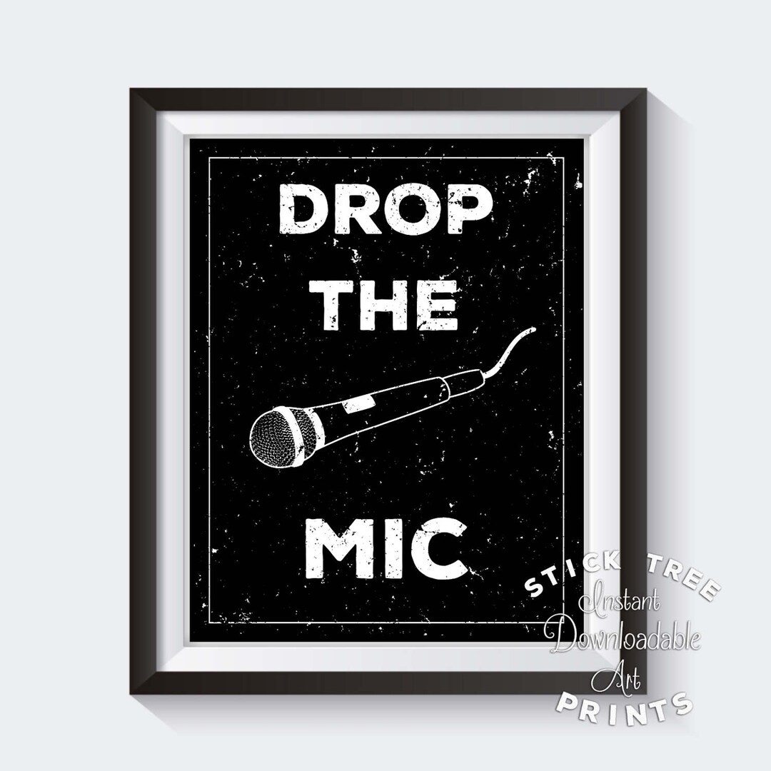 Drop the Mic - Funny Wall Art, Meme Poster, Meme Art Print, Meme Print ...