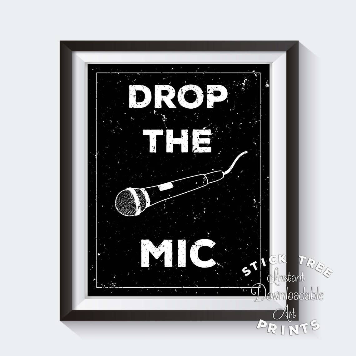 Drop the Mic Funny Wall Art Meme Poster Meme Art Print - Etsy