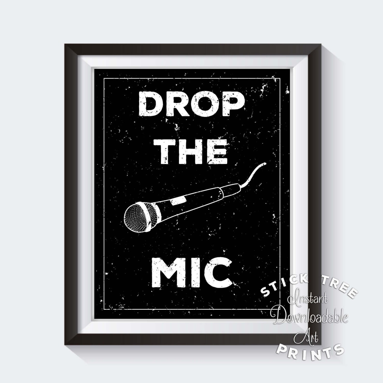 Drop the Mic Funny Wall Art Meme Poster Meme Art Print - Etsy