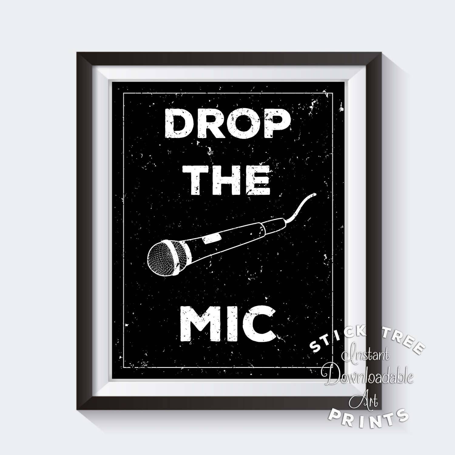 Drop the Mic Funny Wall Art Meme Poster Meme Art Print | Etsy