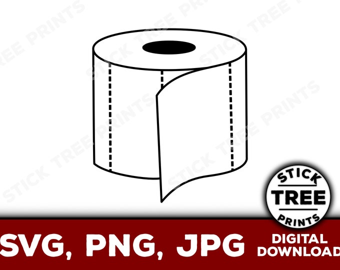 Toilet Paper / Svg Png Dxf / Cricut / Silhouette / Instant Download ...