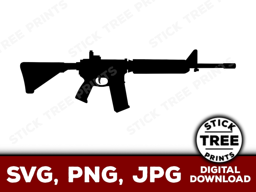 AR 15 SVG - Rifle Svg, Ar 15 Vector, Ar 15 Png, Ar 15 Clip Art, Rifle ...