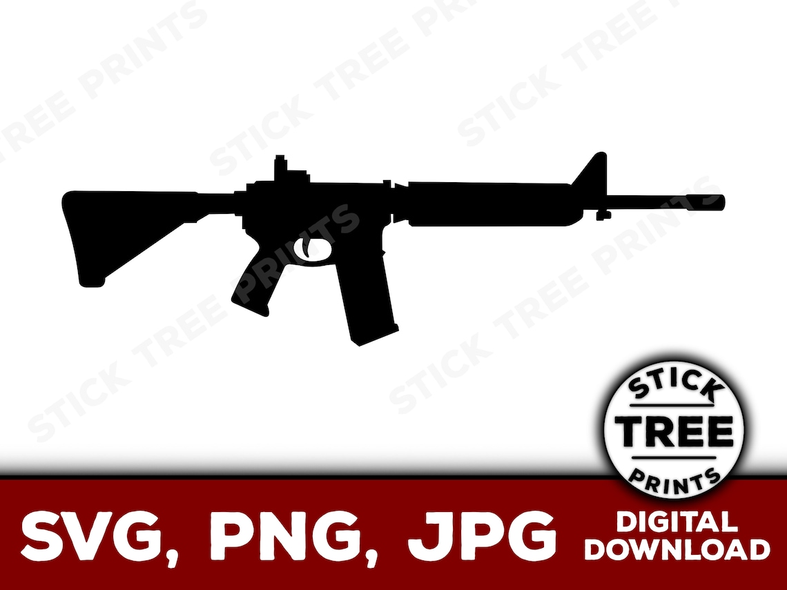 AR 15 SVG Rifle Svg Ar 15 Vector Ar 15 Png Ar 15 Clip - Etsy