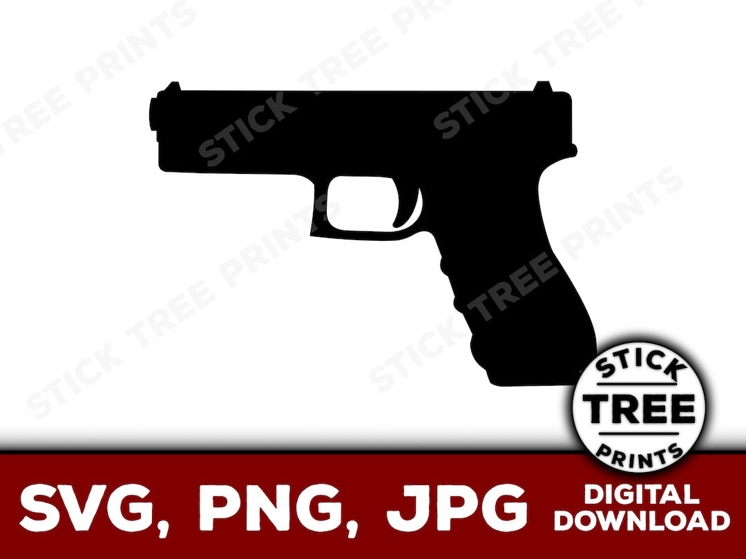 Pistol SVG - Pistol Vector, Pistol Clip Art, Gun Svg, Handgun Svg ...