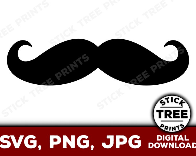 Mustache SVG Mustache Vector Mustache Png Mustache Jpg - Etsy