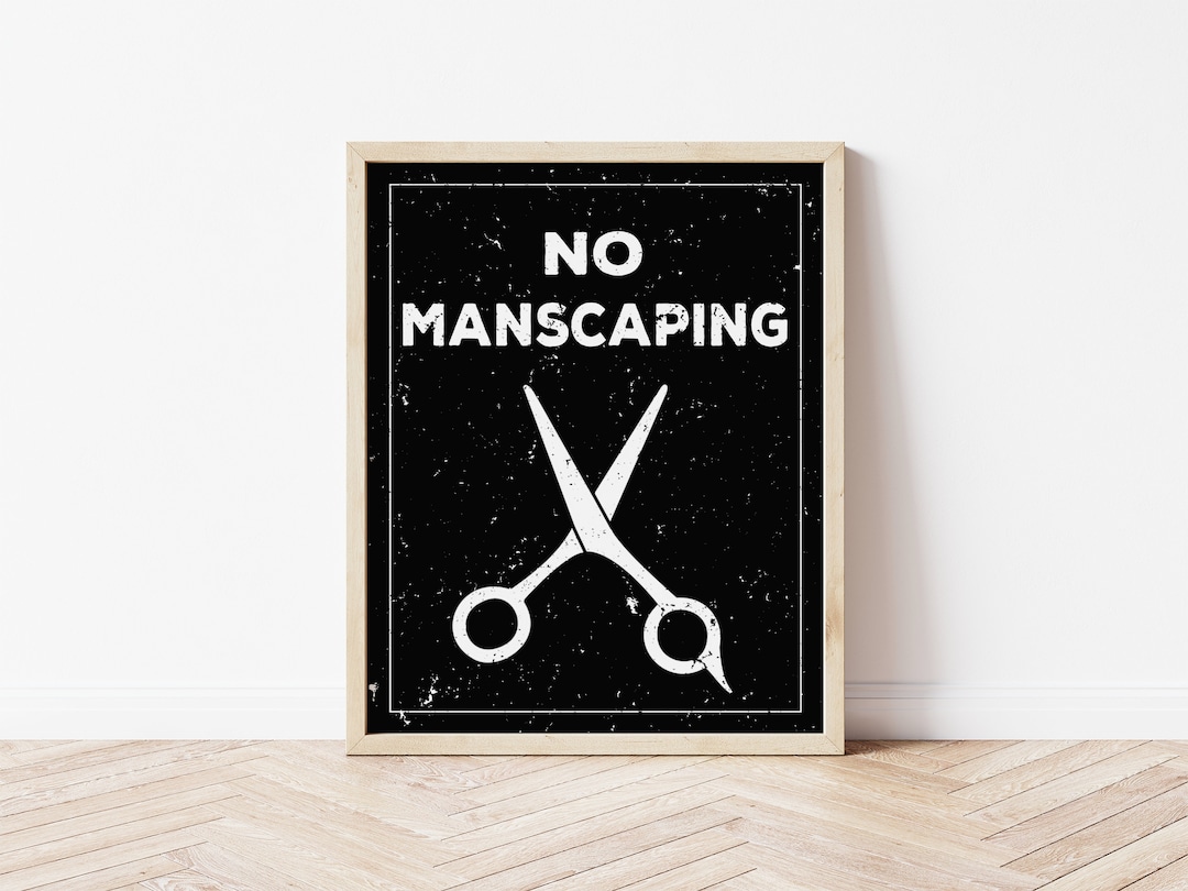 No Manscaping Bathroom Print - Modern Farmhouse Bathroom Print ...
