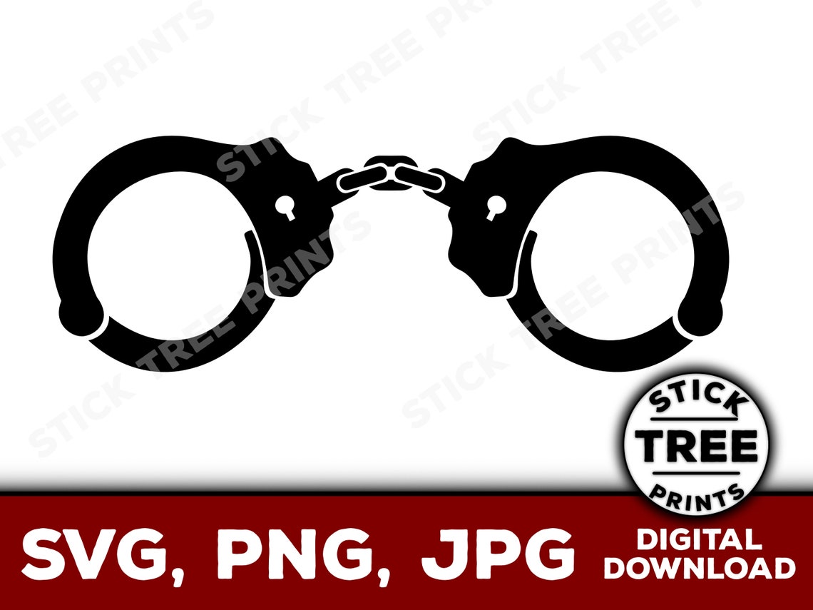 Handcuffs Vector Image Handcuffs Clip Art Handcuffs Svg for - Etsy
