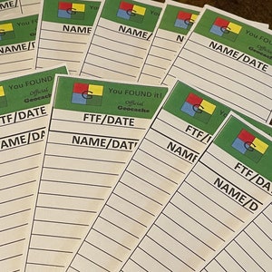 Geocache Logs, Rite in the Rain, Set of 20, Geocaching Log Sheets in ...