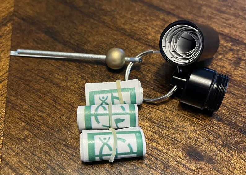 Geocache Containers Bison, Set of 3 Waterproof Micros With Key Ring Log ...