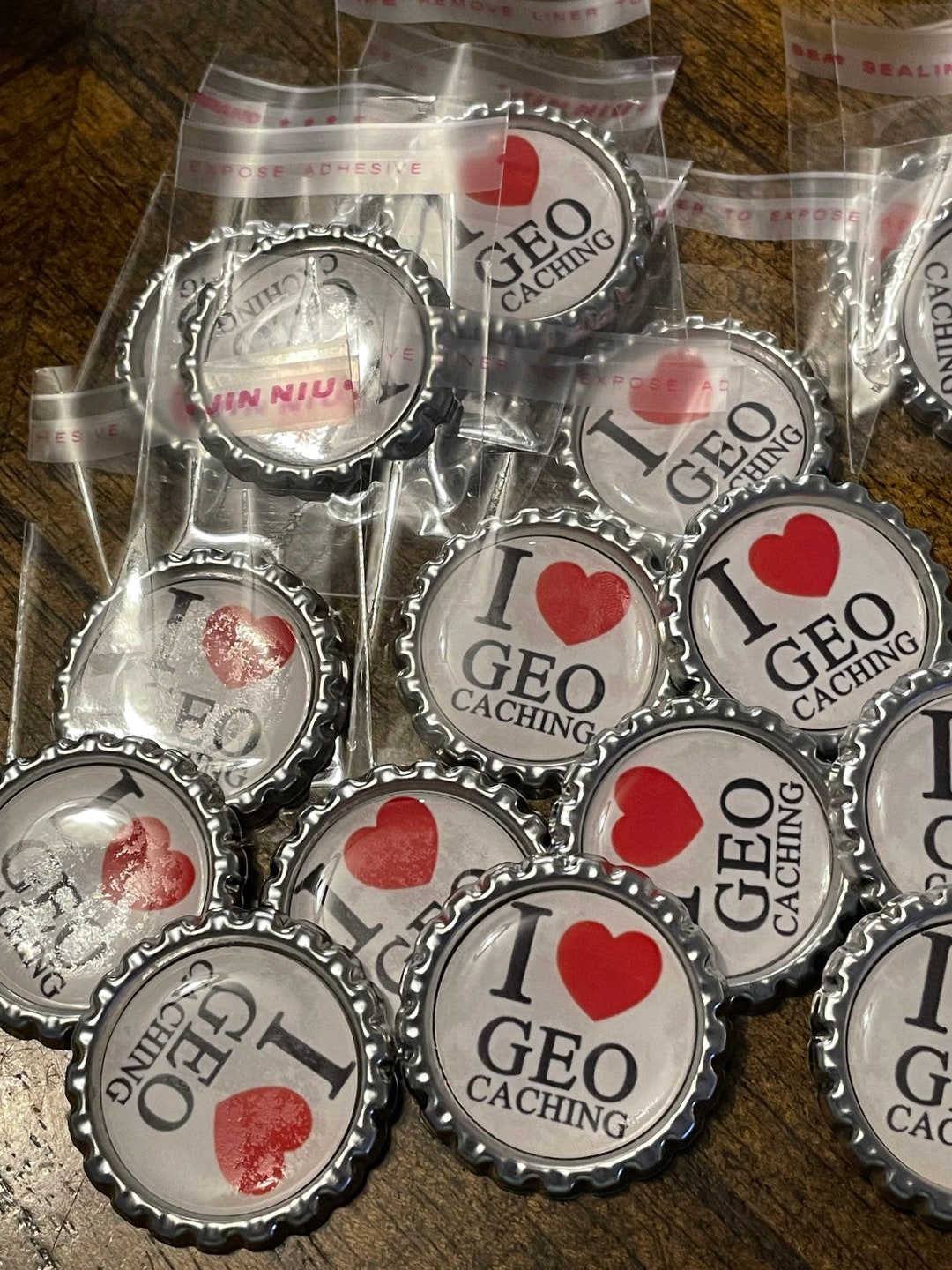 Geocache Swag, Geocache Token, Geocache Coin, Flattened Bottlecap With ...