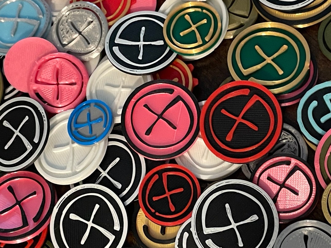 Geocache Coin Token Swag, Set of Mixed Colors and Size an Original by ...