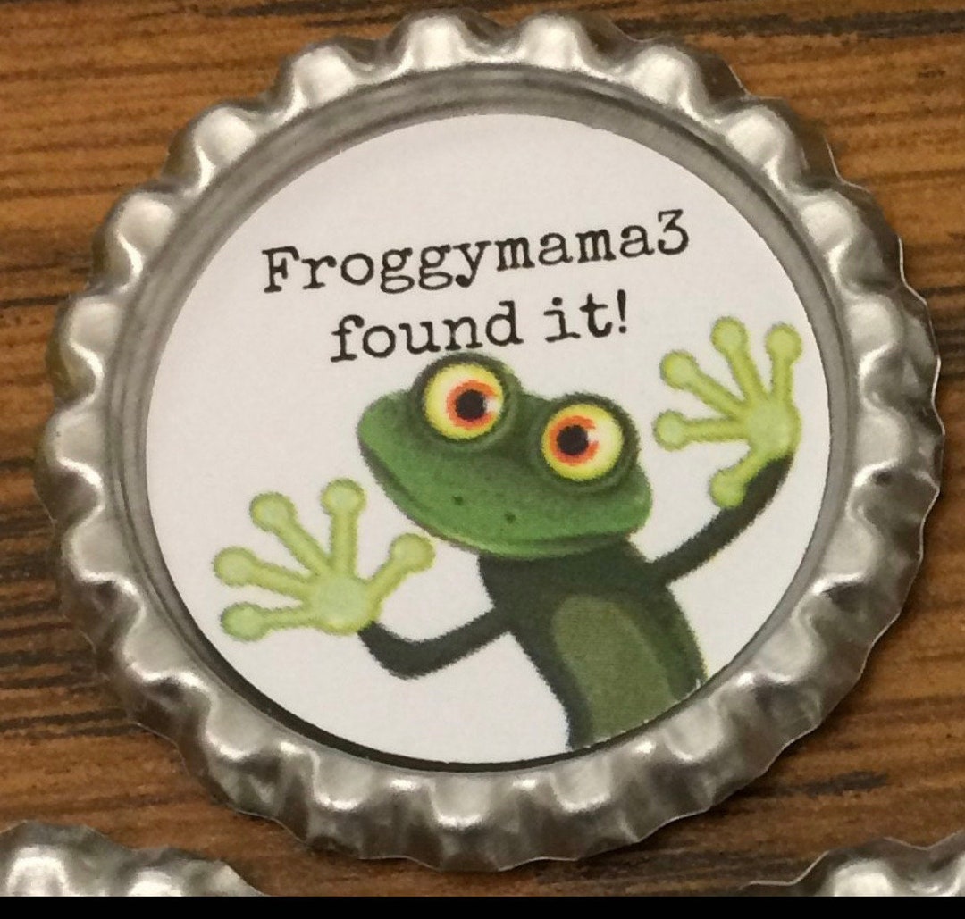 Geocache Custom Coin Token Swag Flattened Bottlecaps With Color Printed ...