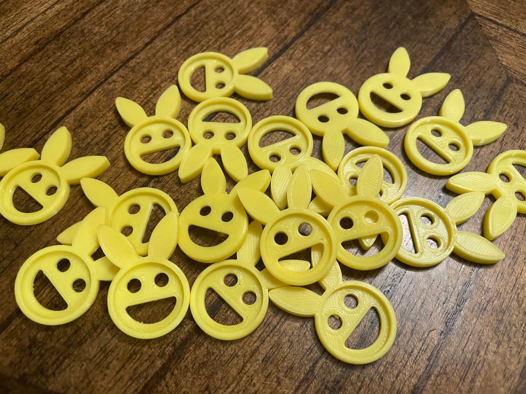 Geocache Smiley Bunny Tokens 3d Printed by Tamis2go - Etsy