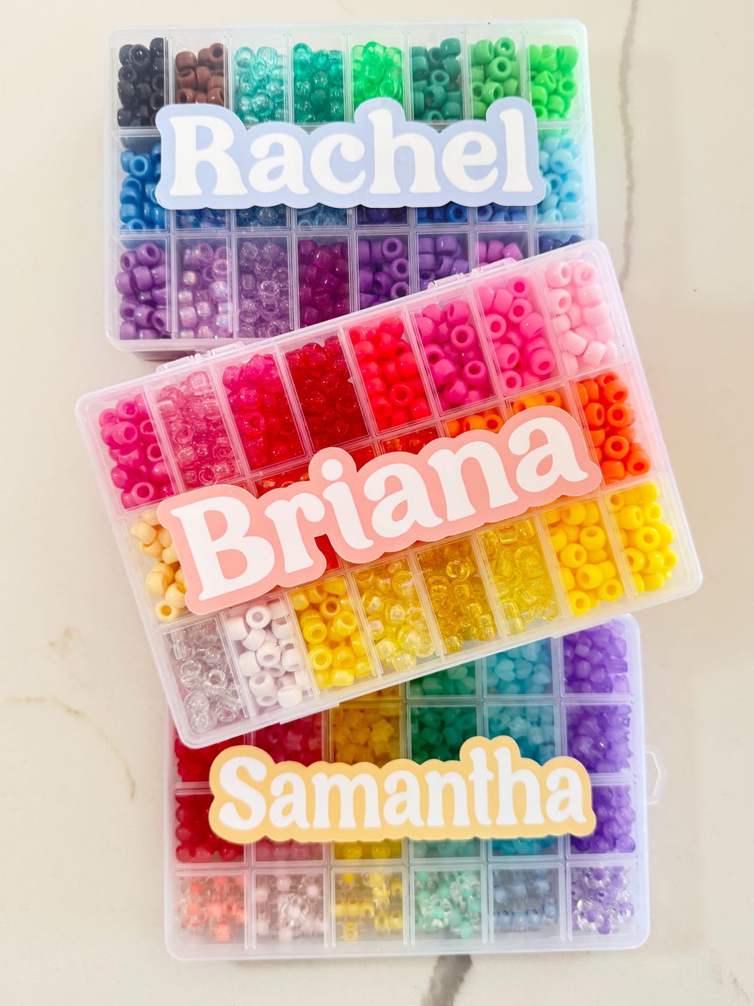 Custom Name Bead Kit for Bracelet or Necklace Making, Personalized Bead ...