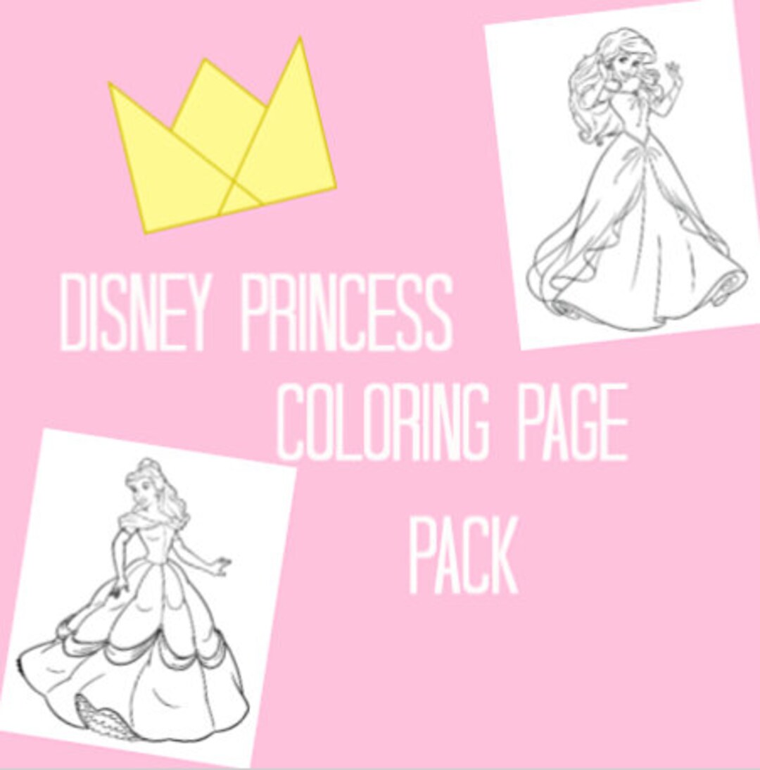 Princess Coloring Pages Coloring Book Princess Ball Gowns - Etsy