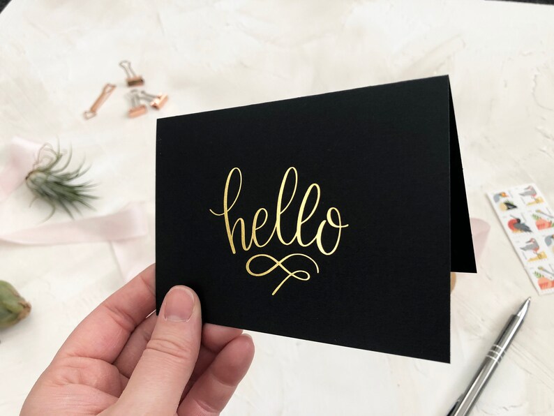 Hello Greeting Card Pack Set of 10 Greeting Cards Modern | Etsy