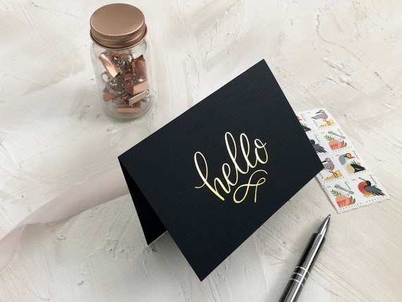 Hello Greeting Card Pack Set of 10 Greeting Cards Modern | Etsy