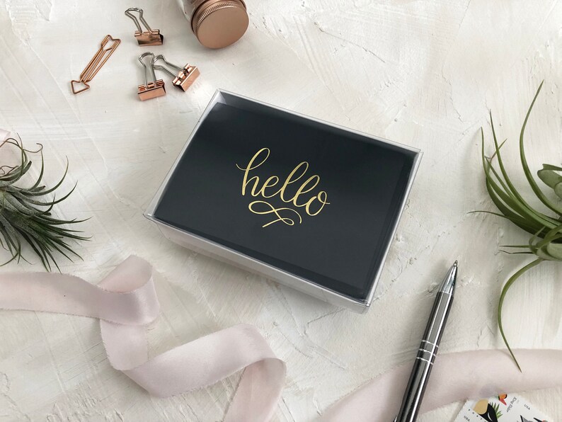 Hello Greeting Card Pack Set of 10 Greeting Cards Modern - Etsy