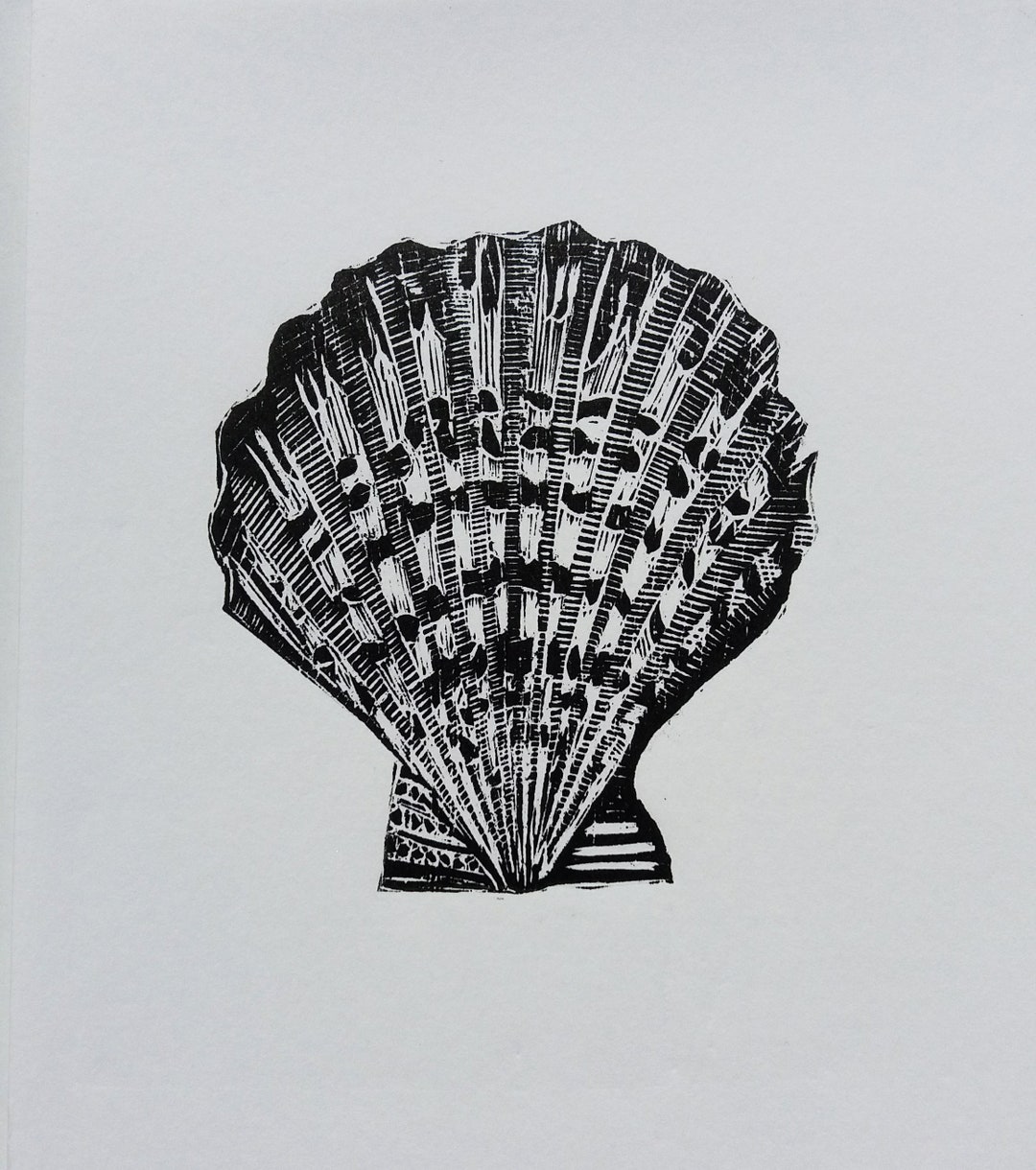 Original Woodcut Shell - Etsy