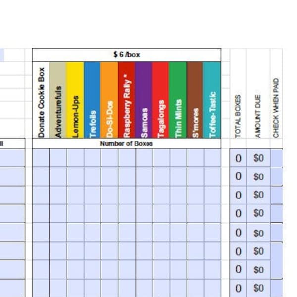 2023 Girl Scout Cookie Order Form - Etsy