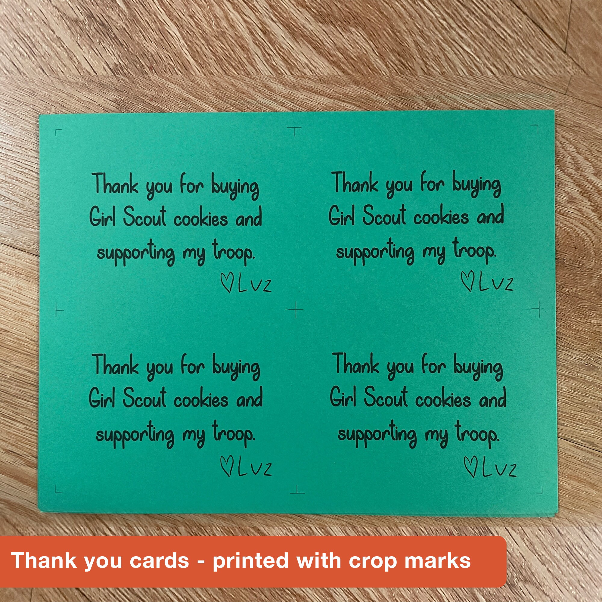 Girl Scout Cookie Thank You Cards SVG File | Etsy