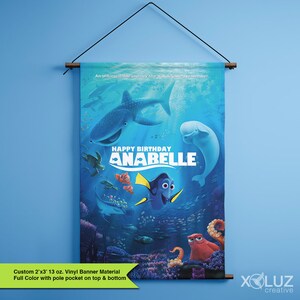 Finding Dory Birthday Banner - 2 Feet X 3 Feet - Etsy