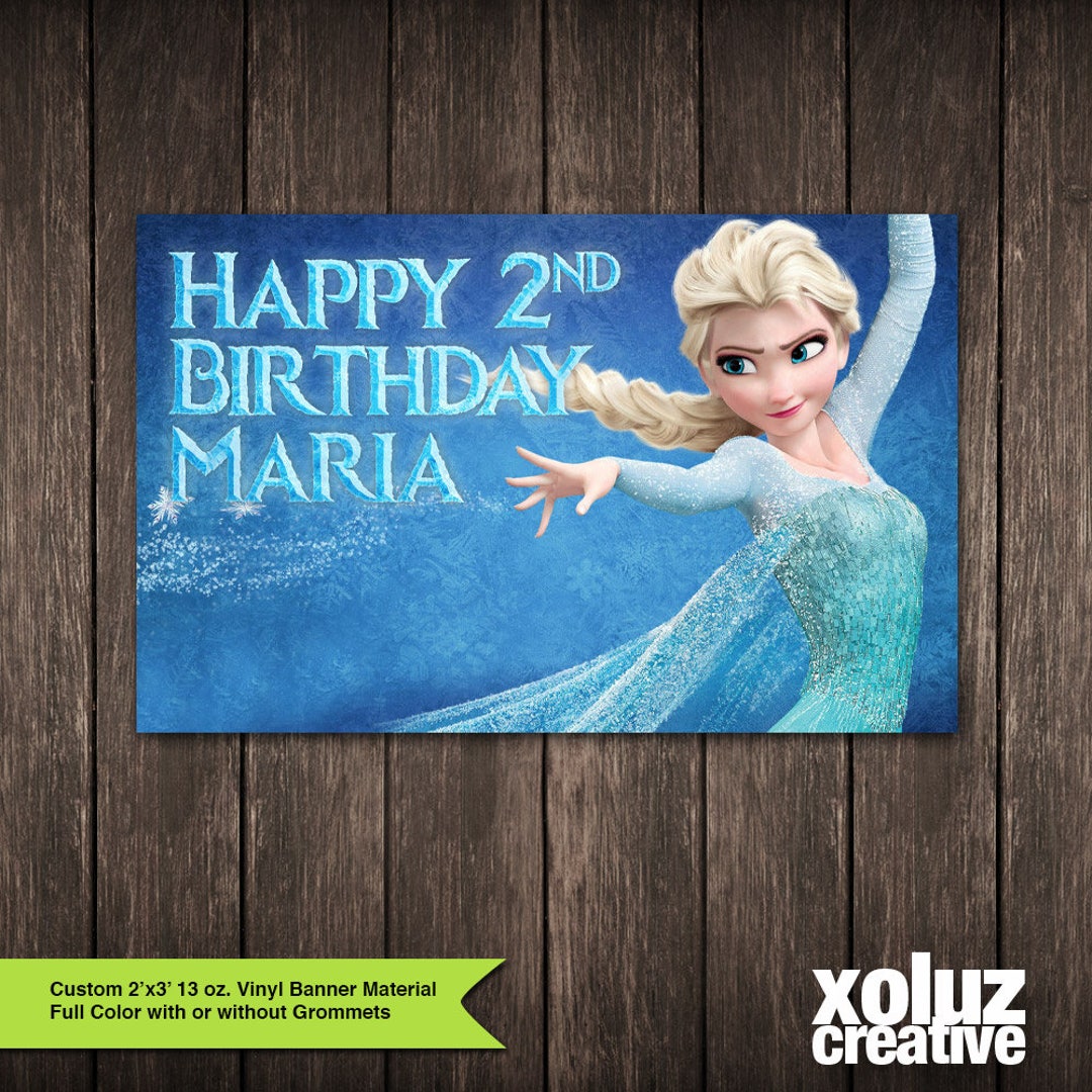 Frozen Vinyl Banner frozen Decoration frozen Party 2 Feet X 3 Feet - Etsy