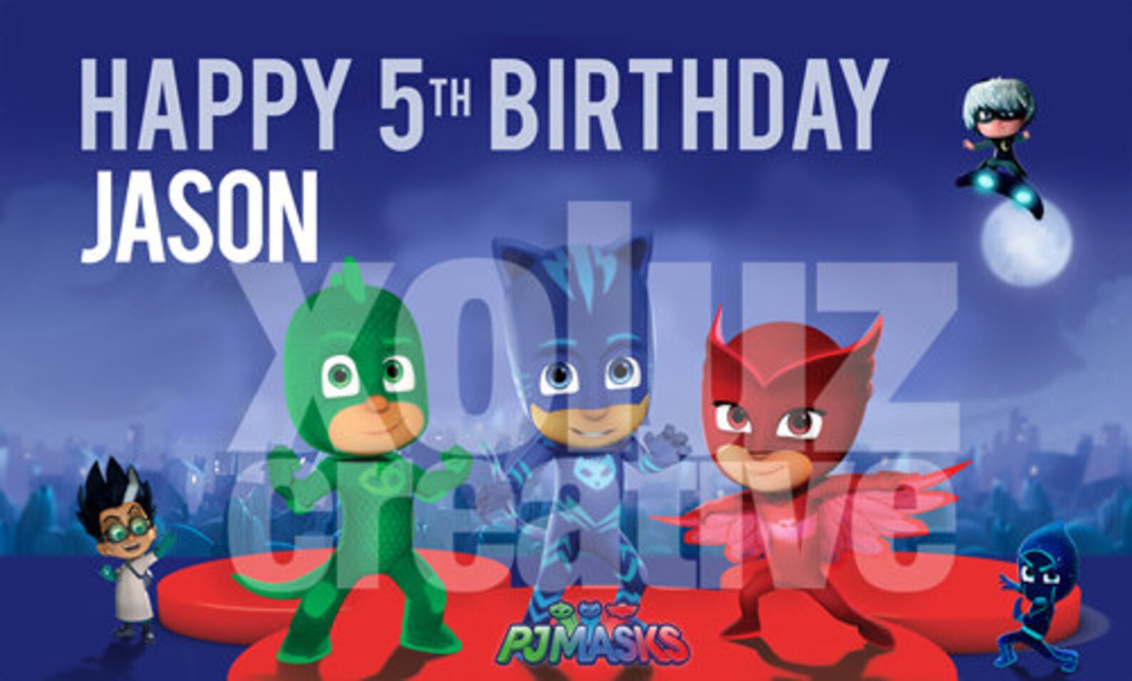 PJ Mask Vinyl Banner PJ Mask Decoration PJ Mask Party 3 - Etsy