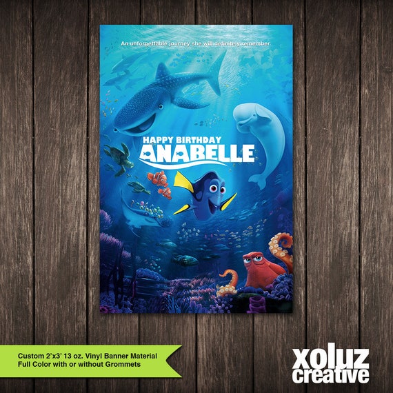 Finding Dory Birthday Banner 2 Feet X 3 Feet - Etsy