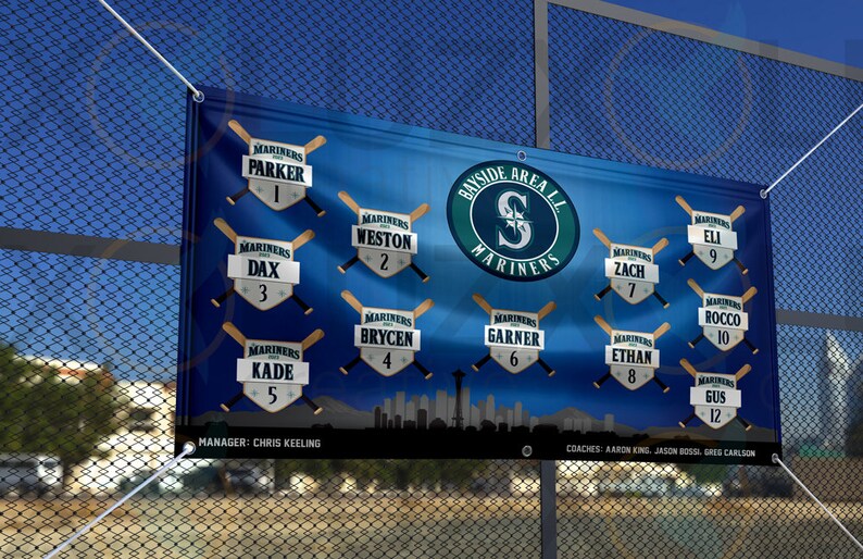 Baseball Banner, T-ball Banner, Tball Banners, Team Banners, Softball ...