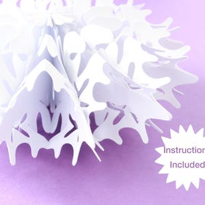 3D Snowflake SVG File, 3D Paper Snowflake SVG, Winter Papercraft ...