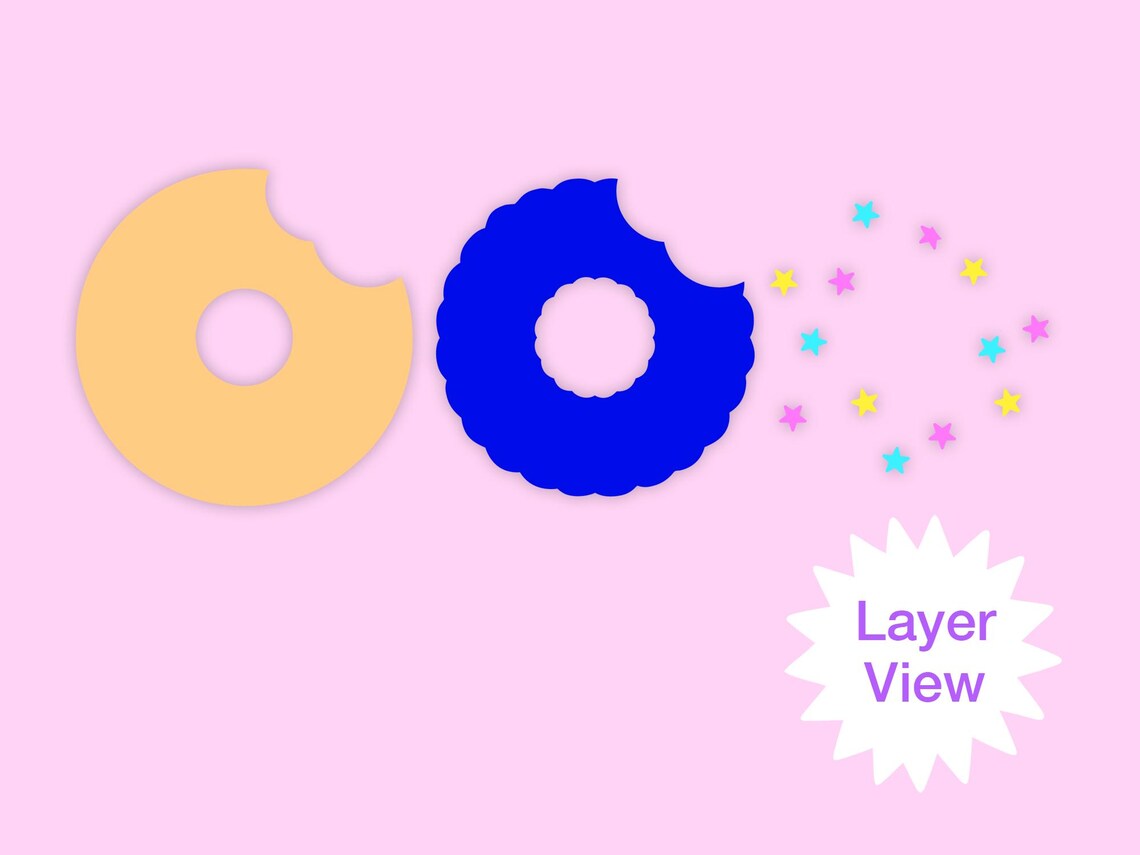 Donuts SVG, Layered Doughnuts SVG Bundle, Birthday Cake Topper Donuts ...