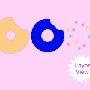 Donuts SVG, Layered Doughnuts SVG Bundle, Birthday Cake Topper Donuts ...