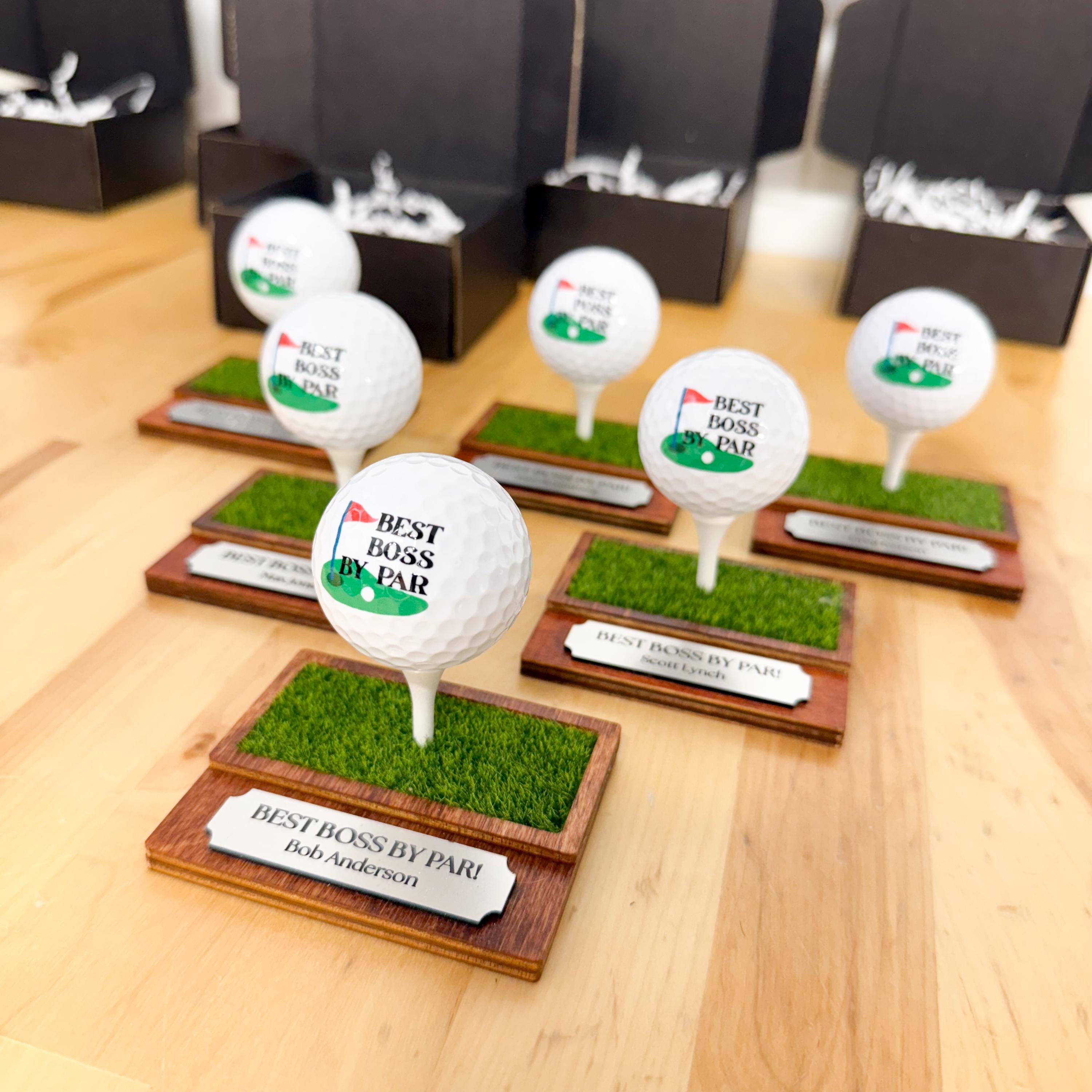 Boss Gift Set, BEST BOSS by Par Golf Ball on Tee Stand, Golf Balls for ...