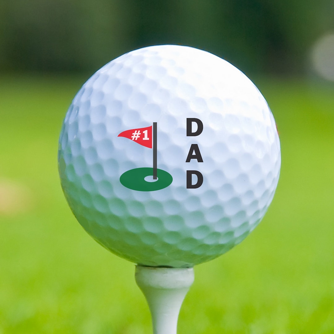 Number One Dad Golf Ball, #1 Dad Golf Ball,fathers Day Gift,color ...