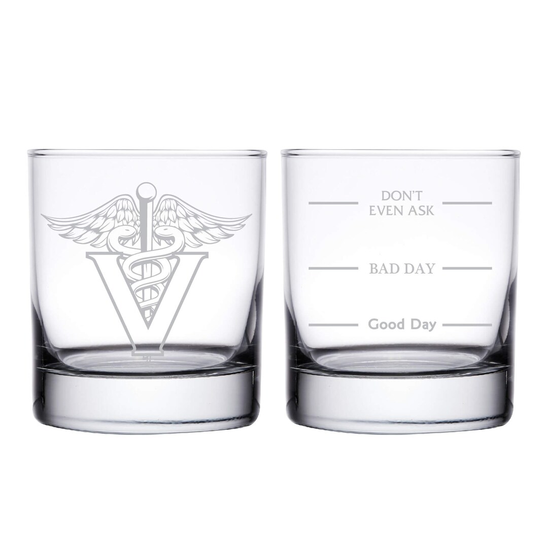 Veterinarian Glass -old Fashioned Glass -funny Personalized Etched ...