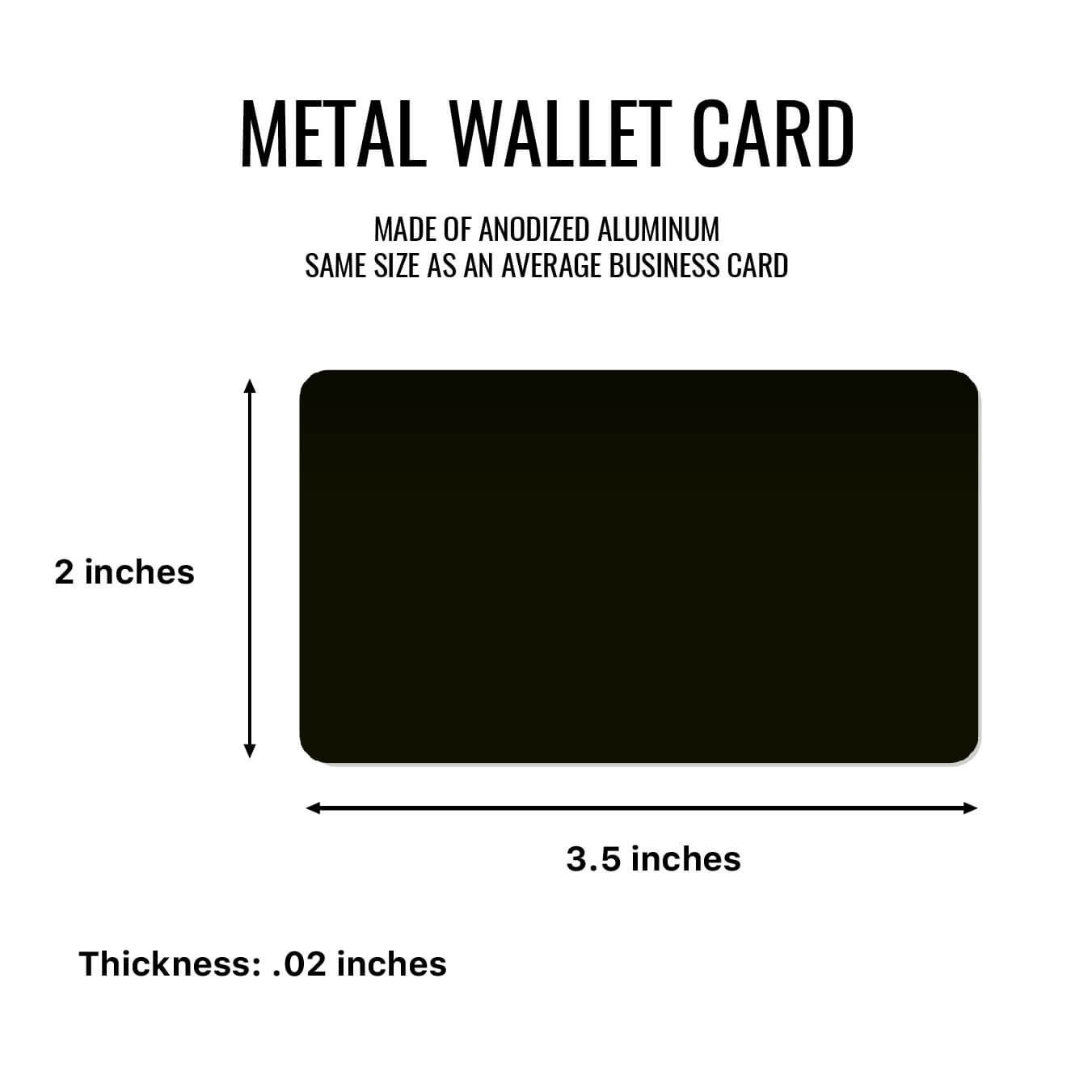 FREE SHIPPING Personalized Handwritten Wallet Card Black - Etsy