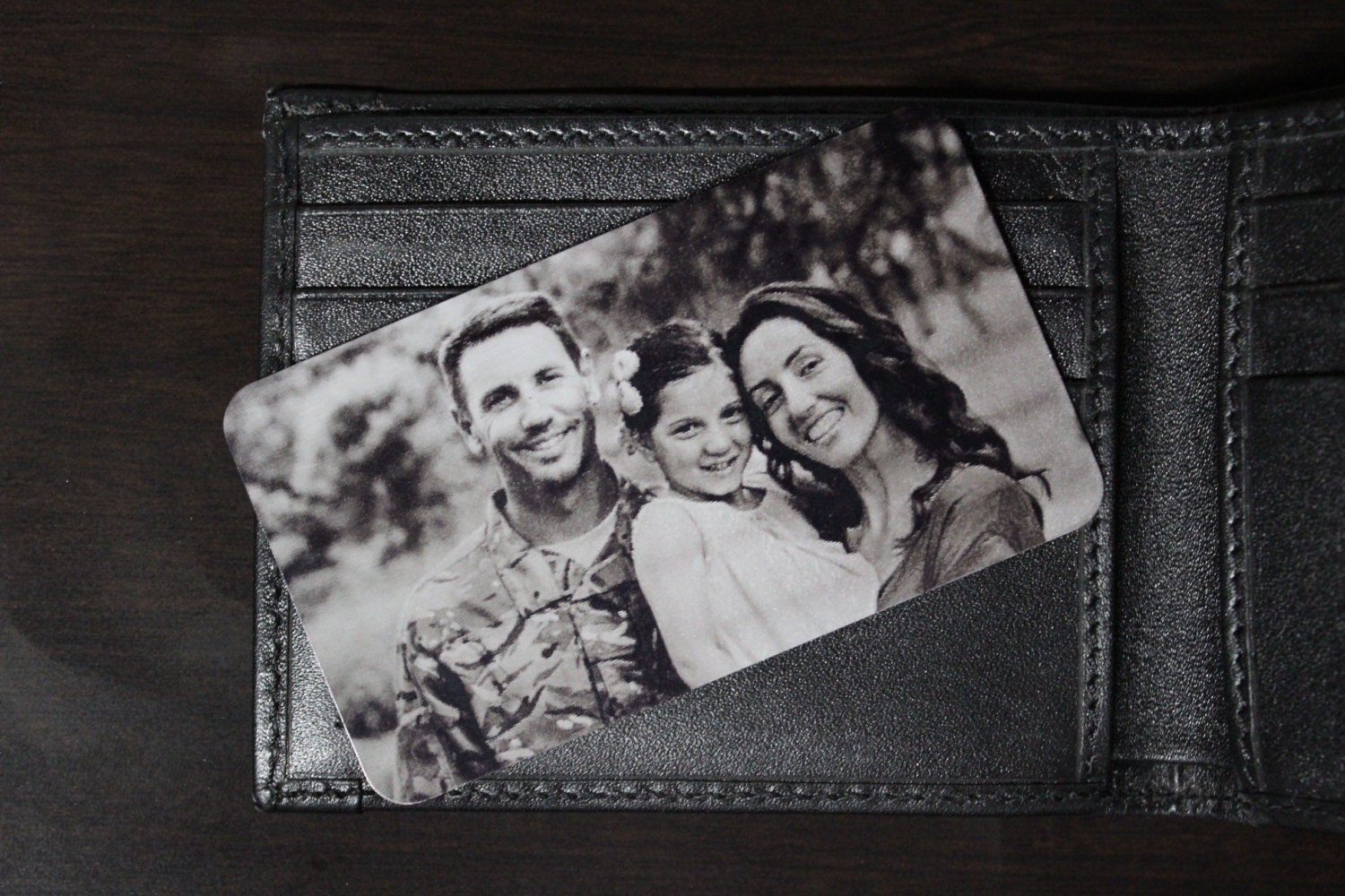 FREE SHIPPING!!! Personalized Wallet Card Black With Free Gift Box ...