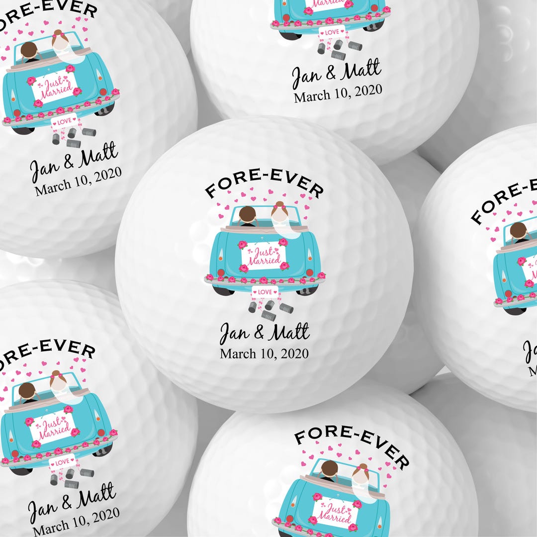 Personalized Wedding Golf Ball Favors , Custom Wedding Day Gift,color ...
