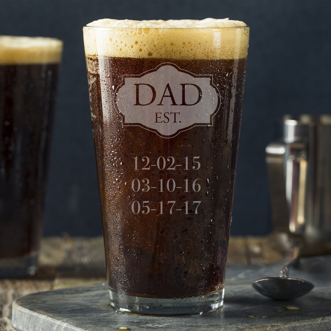 Personalized Dad Glass- Grandpa Glass- Father's Day- Grandparents Day ...