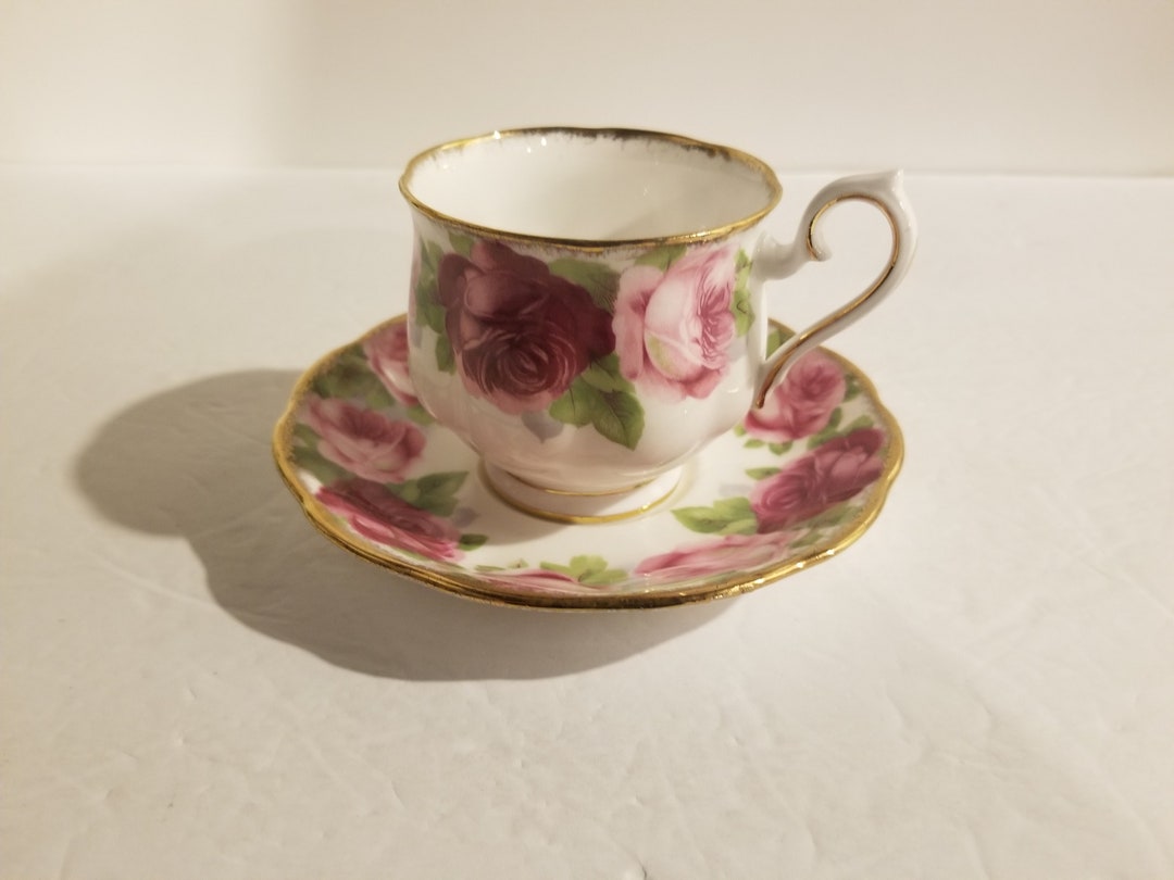 Royal Albert Old English Rose Tea Cup & Saucer England Bone China ...