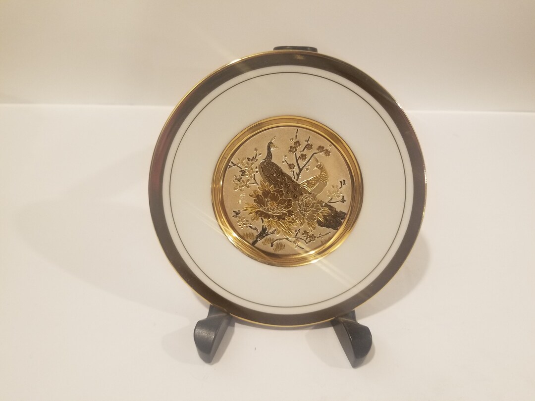 Mini Collector Plate - 6" Original Chokin Art Collection - 24 KT Gold ...