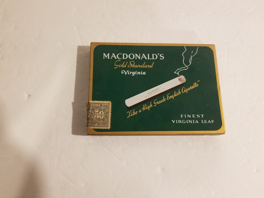 Vintage Cigarette Tin Macdonald's Gold Standard Virginia - Etsy