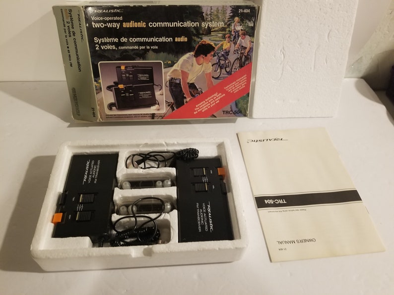 Rare Vintage Radio Shack Realistic TRC-504 2 Way Voice Activated ...