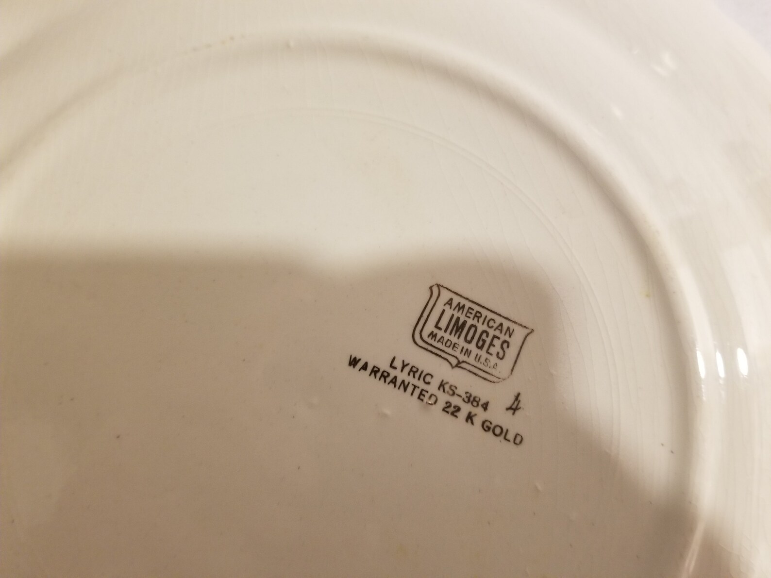 American Limoges - Lyric KS-384 - 22k Gold - 2 Dinner Plates 9 1/4 ...