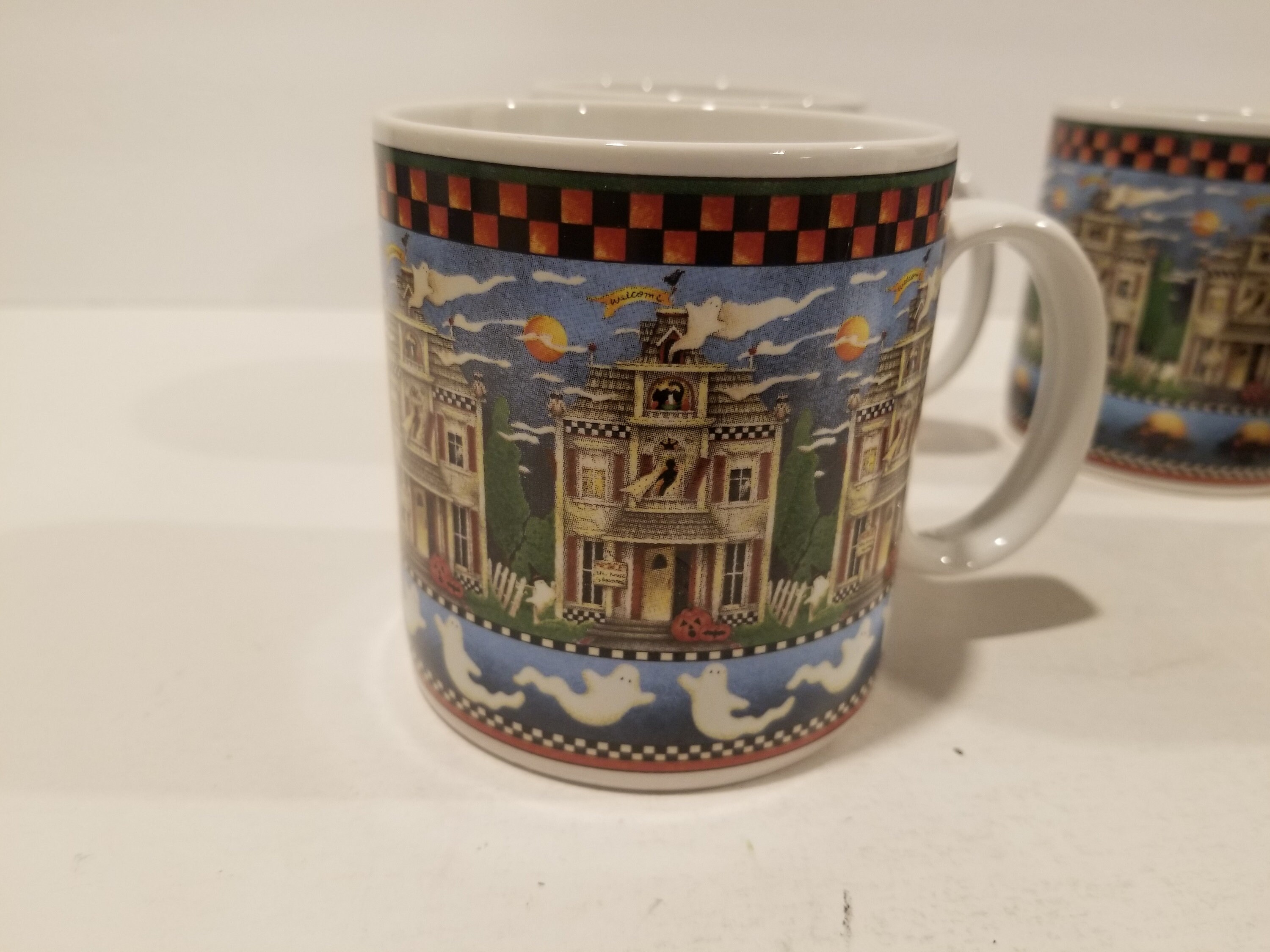 Sakura Debbie Mumm Haunted House Set of 4 Mugs Halloween 2000 - Etsy
