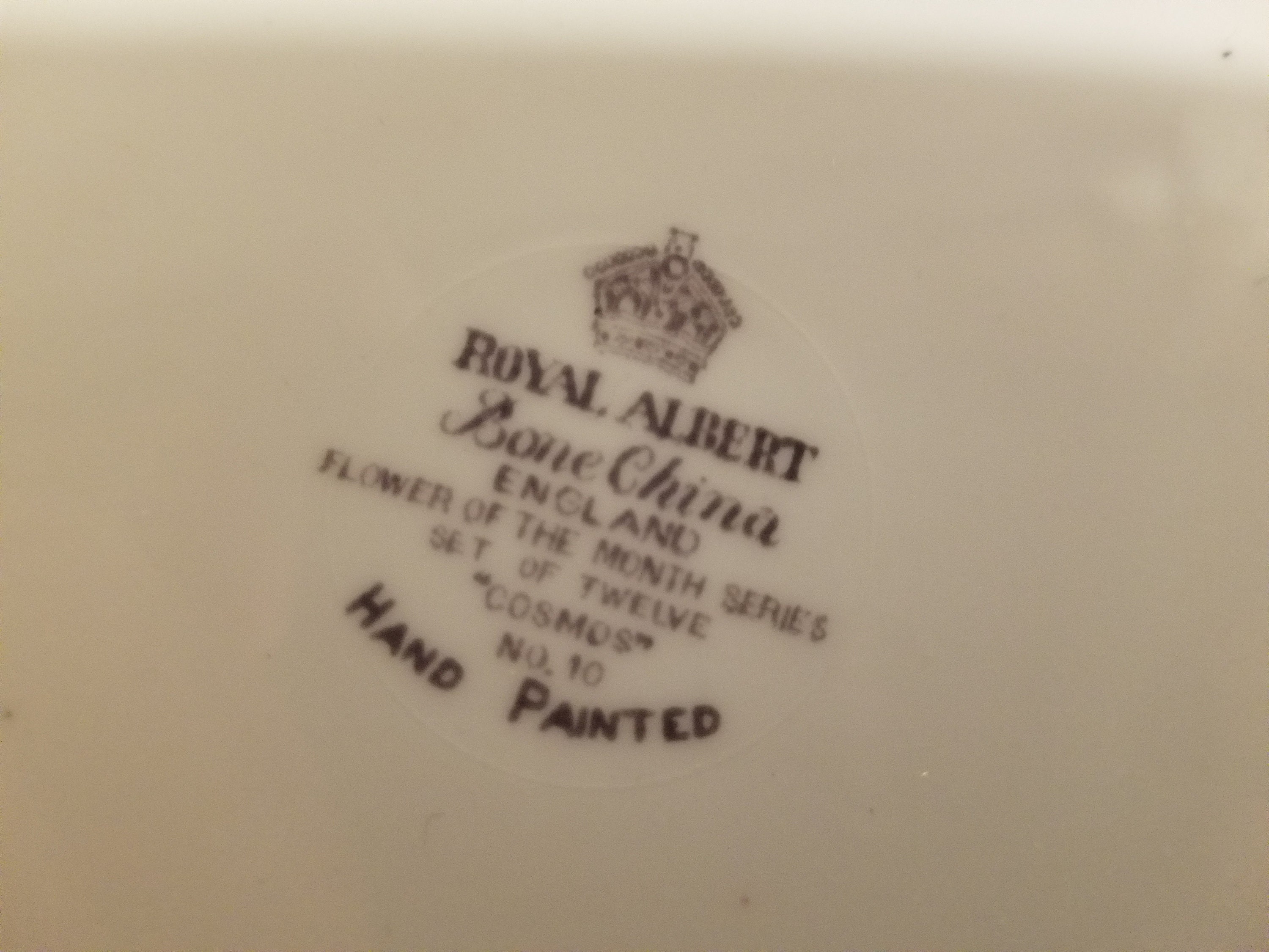 Royal Albert Flower of the Month Series 10 Cosmos Plate 8 Hand Painted ...